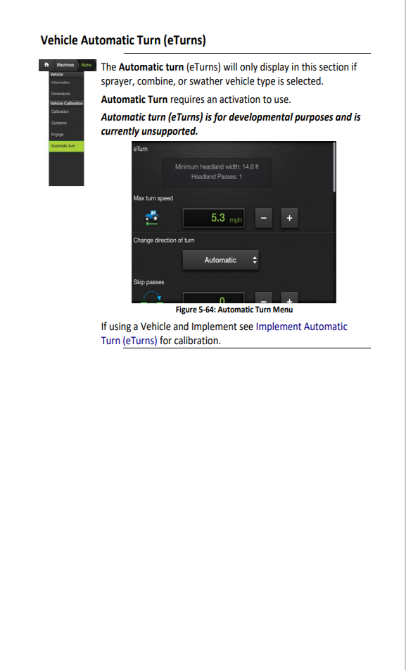 Vehicle automatic Turns – Outback Guidance
