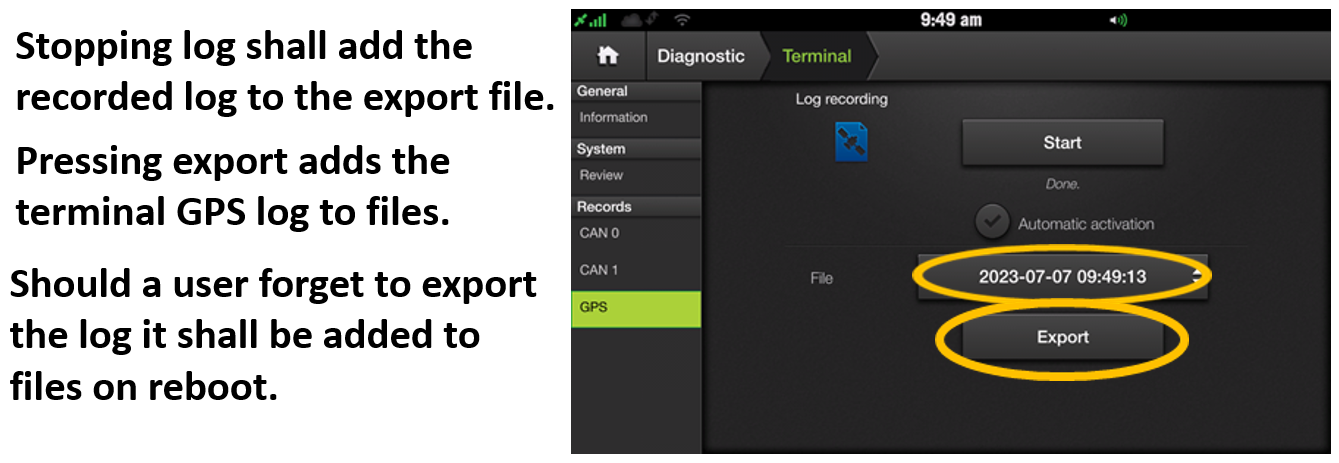 Logging Terminal GPS and Receiver GPS Logs – Outback Guidance