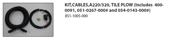 851-1005-000 KIT,CABLES,A220/320, TILE PLOW (Includes 400-0091, 051 ...