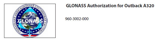 960-3002-000 GLONASS Authorization for Outback A320 – Outback Guidance