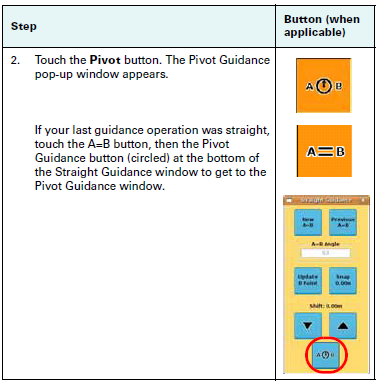 How do I do Pivot guidance with my STS – Outback Guidance