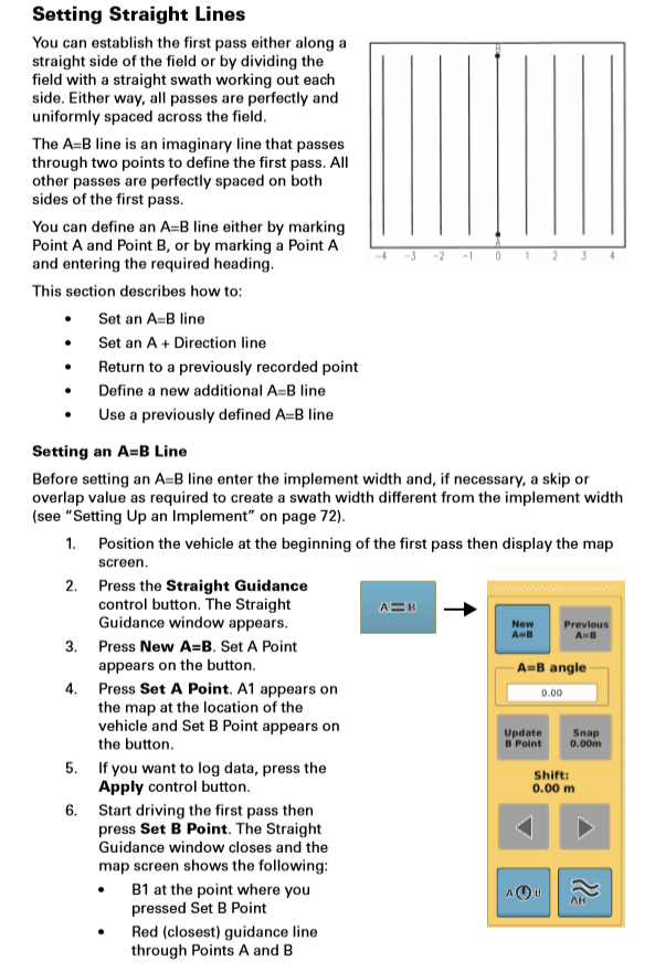 How do I set an A=B line (straight guidance) on my STX? – Outback Guidance