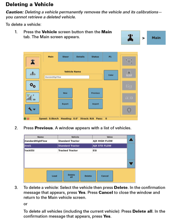 How do I delete a vehicle from my STX? – Outback Guidance