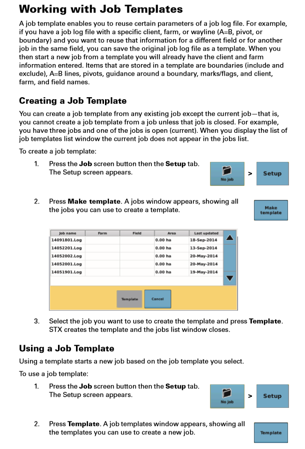 What is a Job Template and how do I use it on my STX? – Outback Guidance