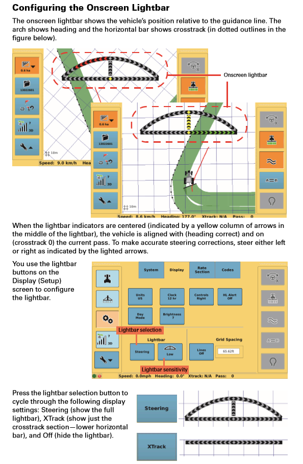 How do I configure the onscreen lightbar for my STX? – Outback Guidance