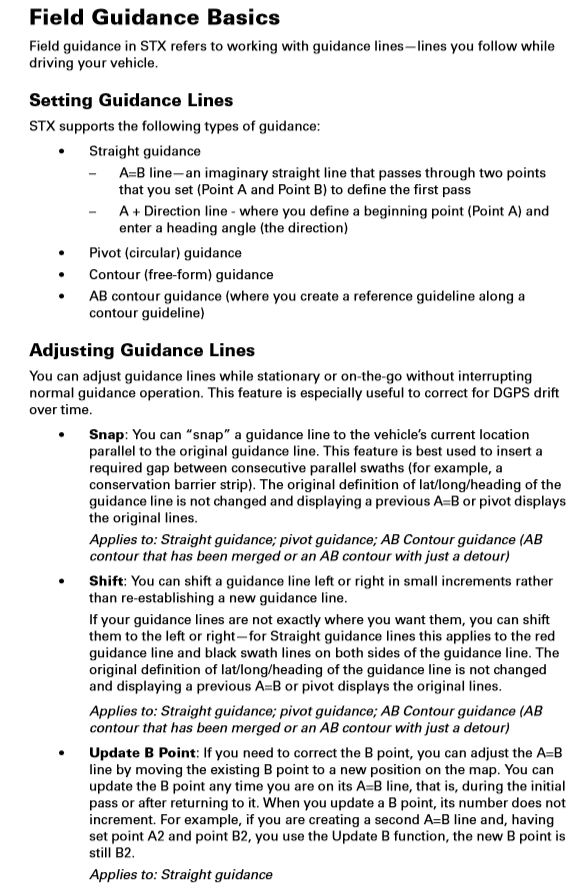 STX field guidance basics – Outback Guidance