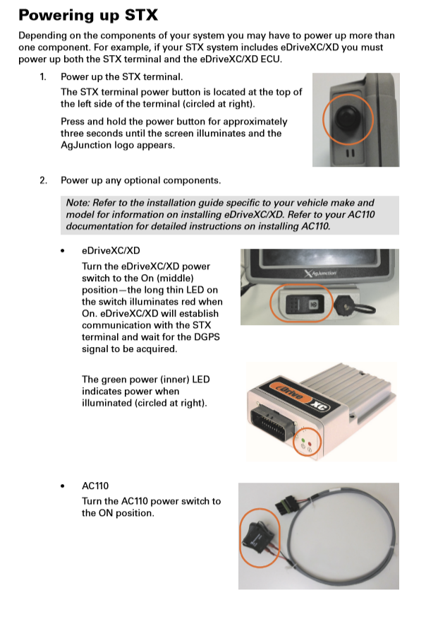 How do I power up my STX and eDrive components? – Outback Guidance