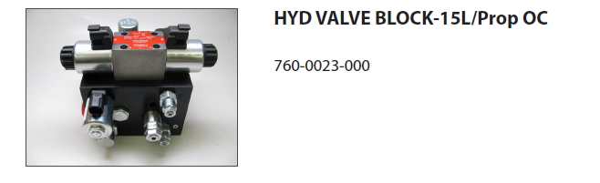 760-0023-000- HYD Valve Block-15L/Prop OC – Outback Guidance