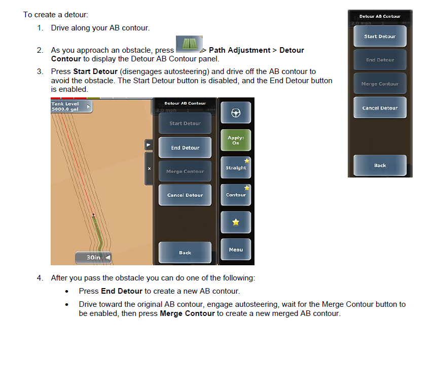 How do I Detour and Merge AB Contour lines on a Rebel? – Outback Guidance
