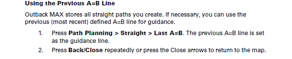 How do I Set an A=B Line on the MAX? – Outback Guidance