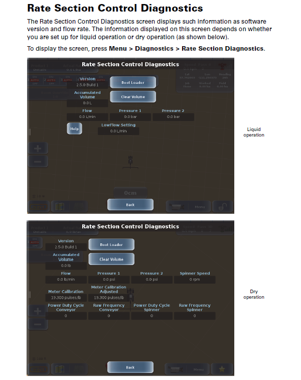 Rate and Section Control Diagnostics on the MAX – Outback Guidance