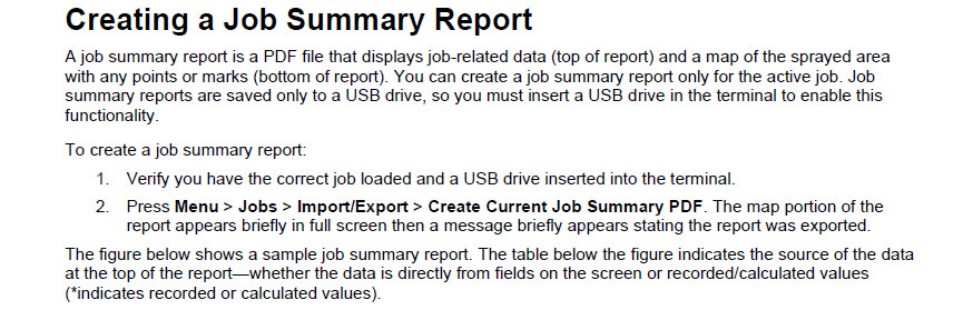 How do I create a job summary report on the Rebel? – Outback Guidance