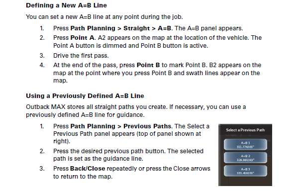 How do I Set an A=B Line on the MAX? – Outback Guidance