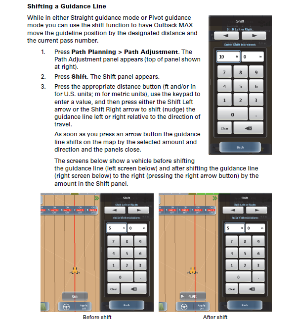 How do I Shift a Guidance Line on the MAX? – Outback Guidance