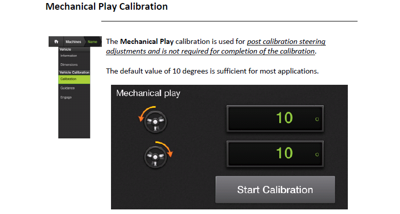 Mechanical Play Calibration – Outback Guidance