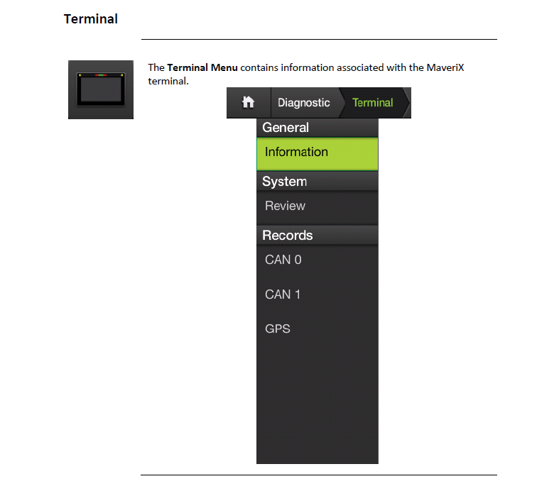 Terminal Menu – Outback Guidance