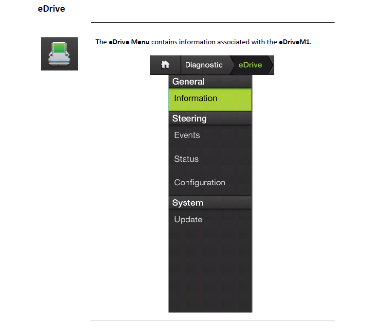 eDrive Menu – Outback Guidance